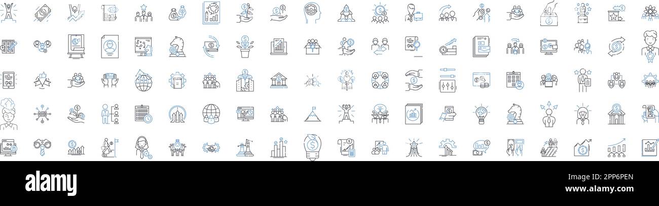 Team Synergy Line Icons Collection Collaboration Unity Trust Empathy Communication