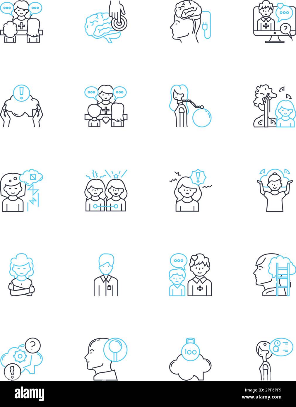 Kindness and compassion linear icons set. Empathy, Generosity, Altruism ...