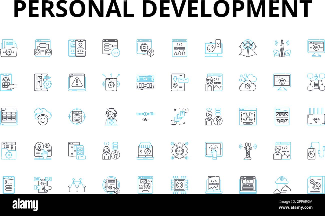 Personal development linear icons set. Growth, Motivation, Self ...