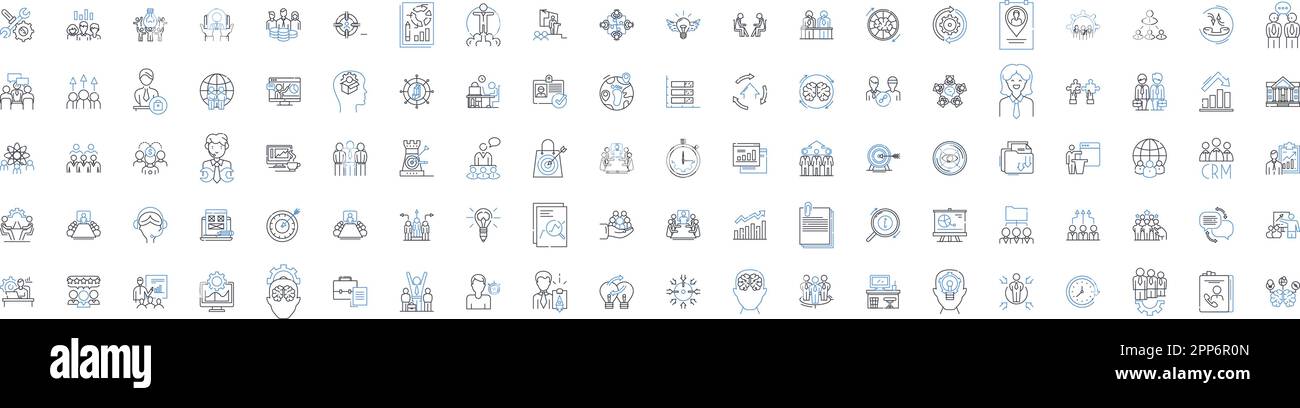 Executive Committee line icons collection. Decisions, Governance ...