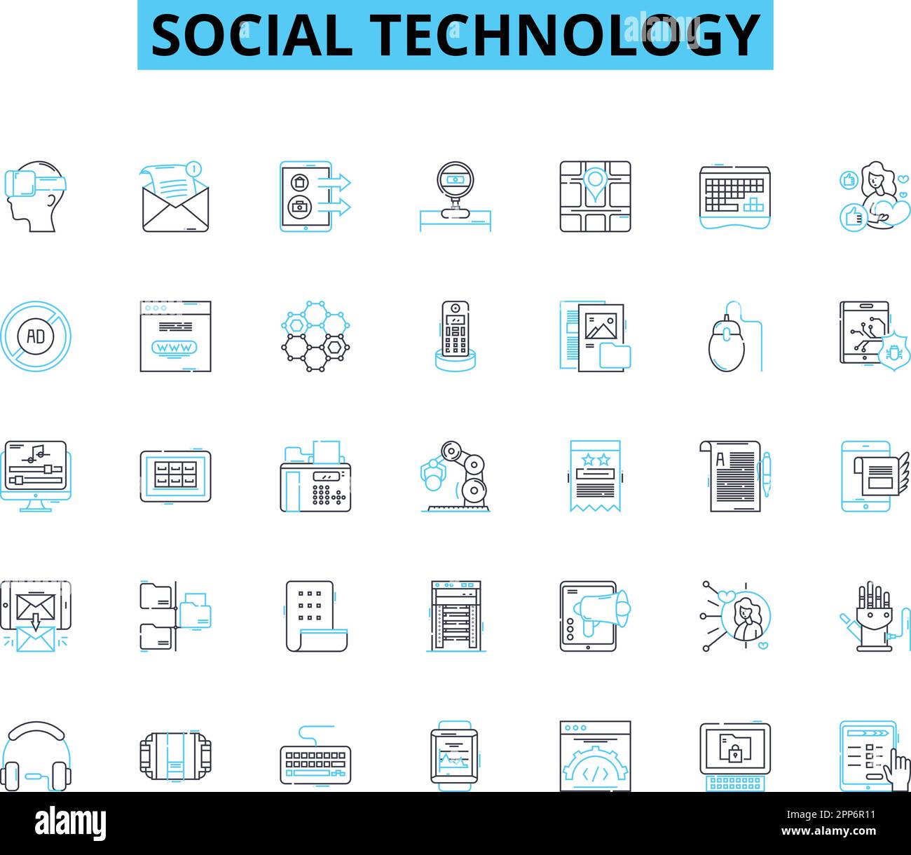 Social technology linear icons set. Nerking, Collaborative ... Social technology linear icons set. Nerking, Collaborative ...