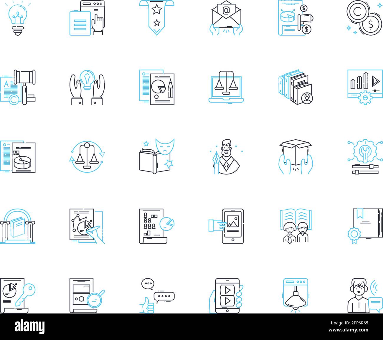 Branding linear icons set. Identity, Logotype, Recognition ...