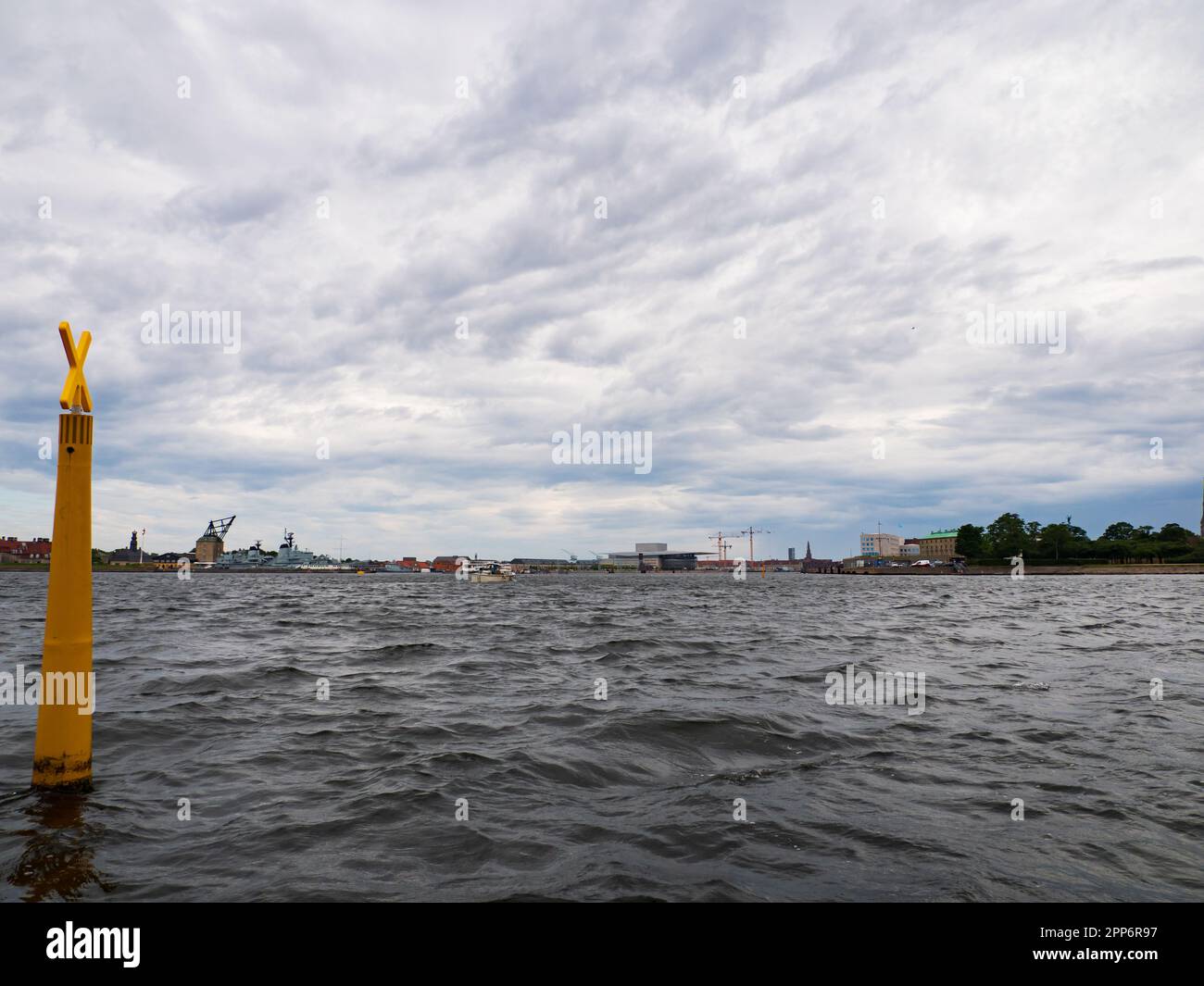 Copenhagen, Denmark - July 2021: Different buildings, boats and ...