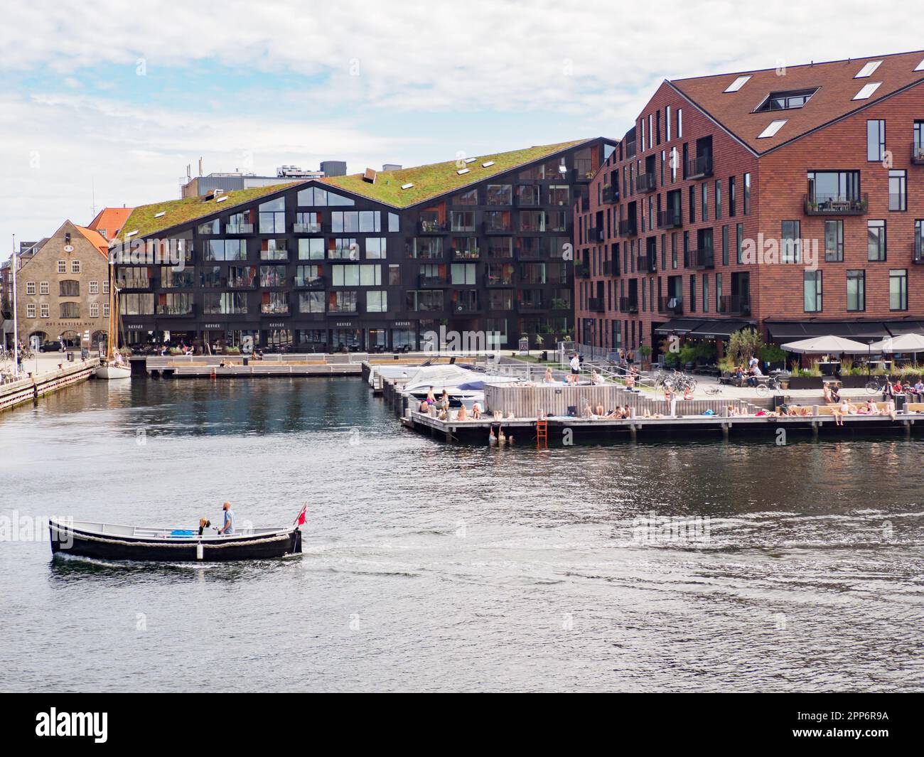 Copenhagen, Denmark - July 2021: Different buildings, boats and ...