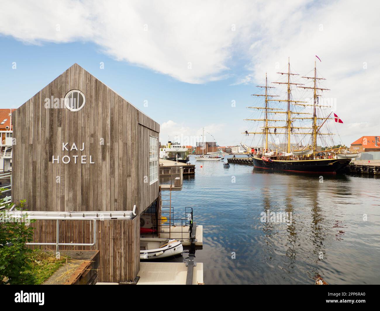 Copenhagen, Denmark - July 2021: Different buildings, boats and ...