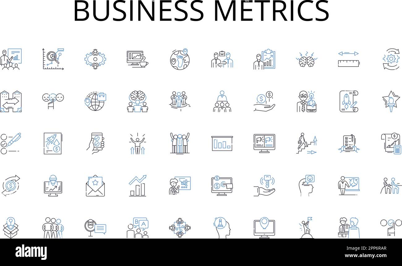 Business metrics line icons collection. Creation, Artistry, Design ...