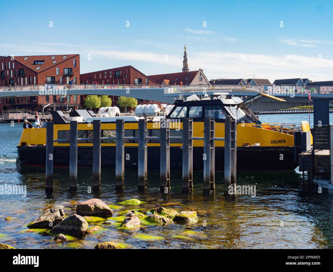 Denmark, Copenhagen - May, 2019: View for boat in the the Nyhavn ferry ...