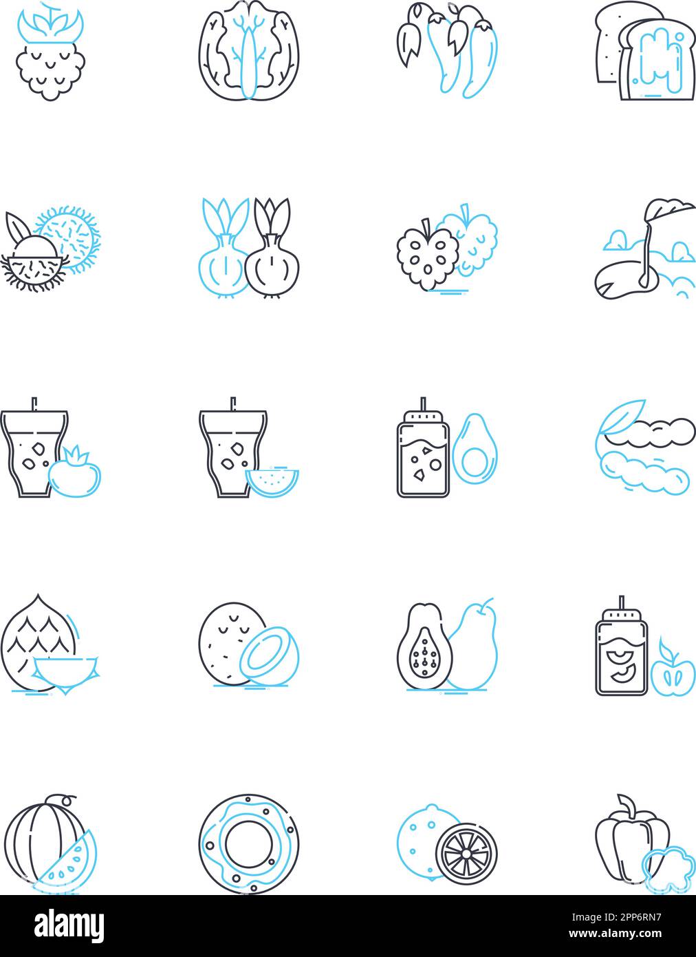 Nourishment linear icons set. Sustenance, Nutrition, Energy, Fuel, Feed ...