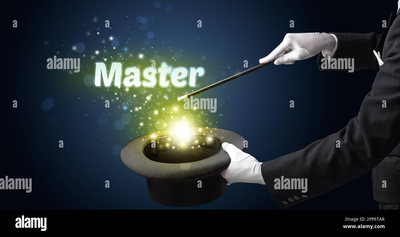Illusionist is showing magic trick Stock Photo - Alamy