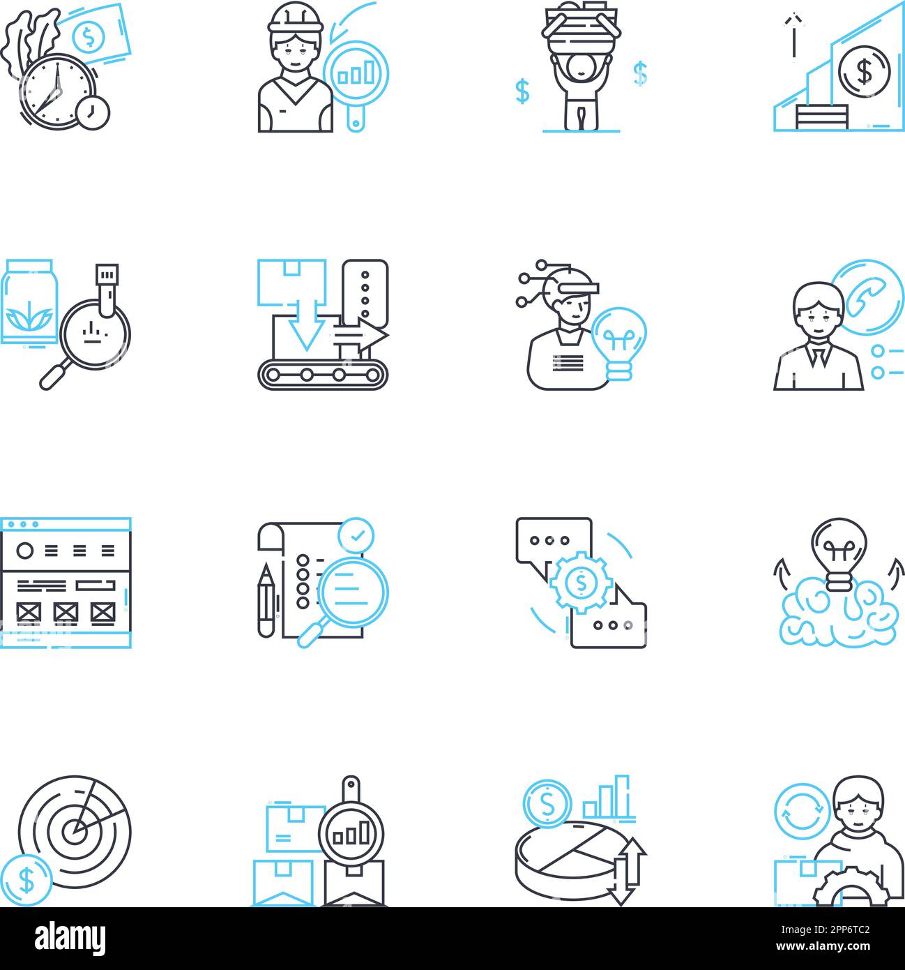 Bold approach linear icons set. Courage, Fearlessness, Daring, Risk ...