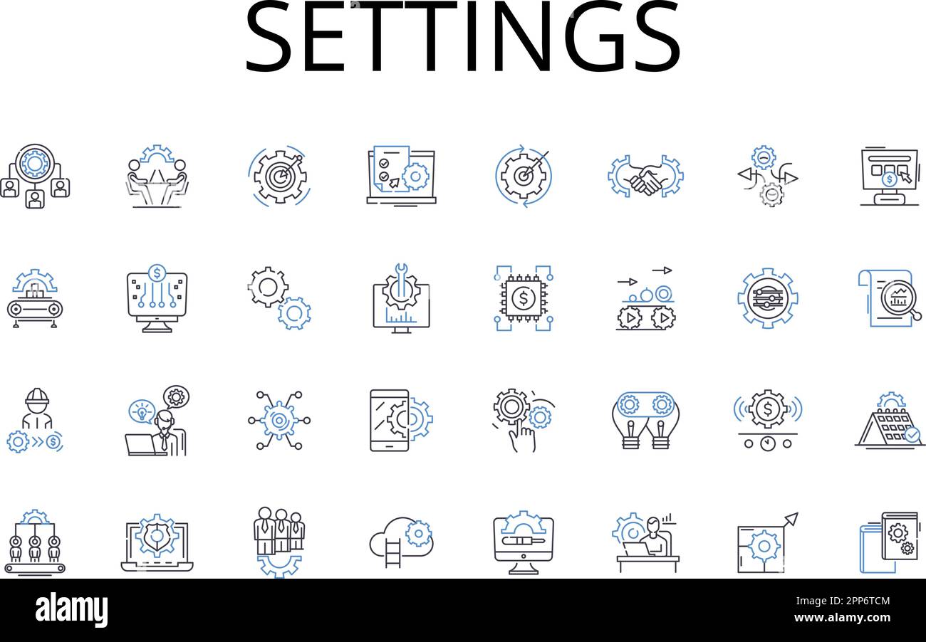 Settings Outline Icons Collection Atmosphere Configuration Conditions Contextualization