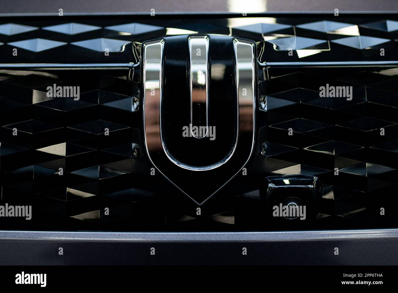 In this photo illustration, a Skywell logo seen displayed on an ...