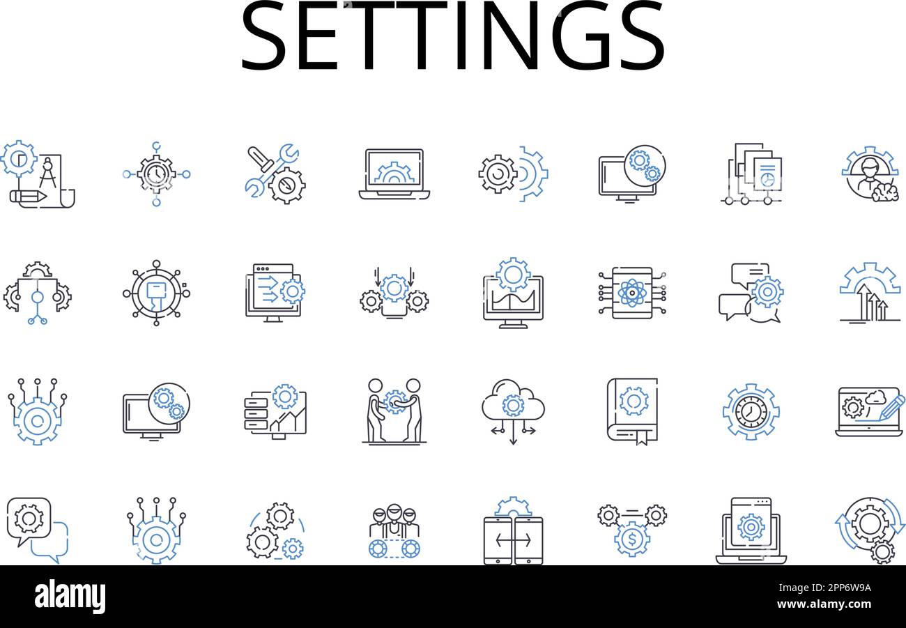 Settings Line Icons Collection Atmosphere Configuration Conditions Contextualization