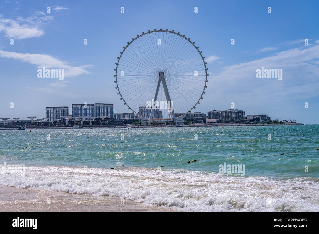 The Ain Dubai or Dubai Eye Observation Wheel on BlueWaters Island off ...