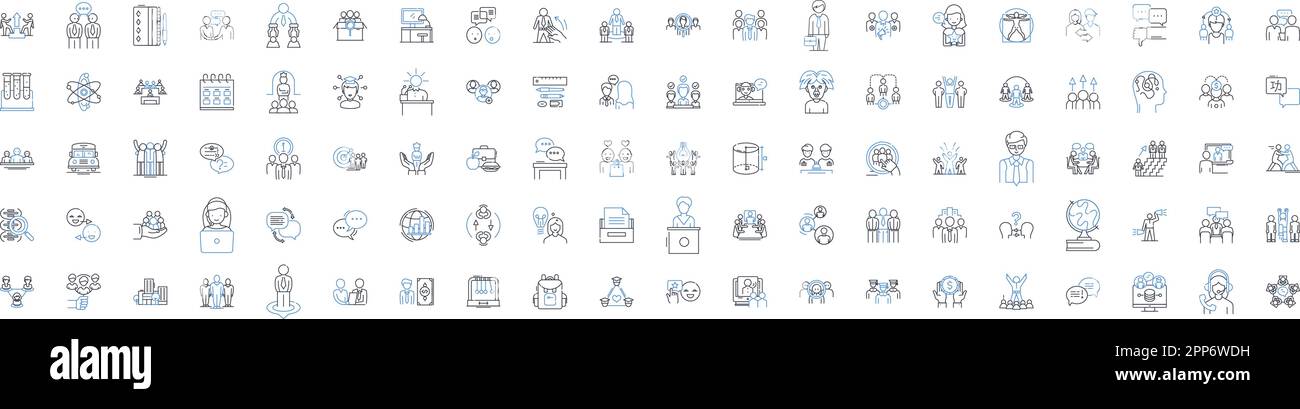 Skill-building line icons collection. Practice, Refinement, Enhancement, Improvement, Mastery ...