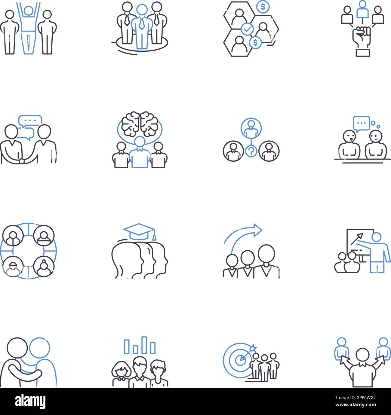 Accord Deliberation line icons collection. Consensus, Dialogue ...