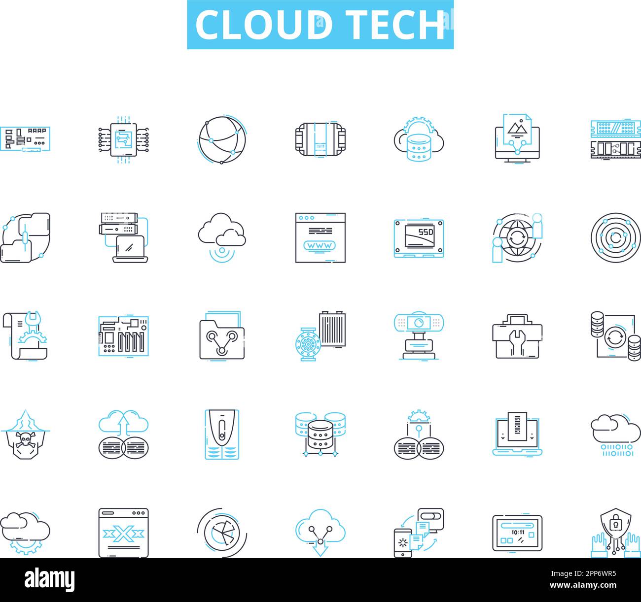 cloud tech linear icons set. Virtualization, Infrastructure, Computing ... cloud tech linear icons set. Virtualization, Infrastructure, Computing ...