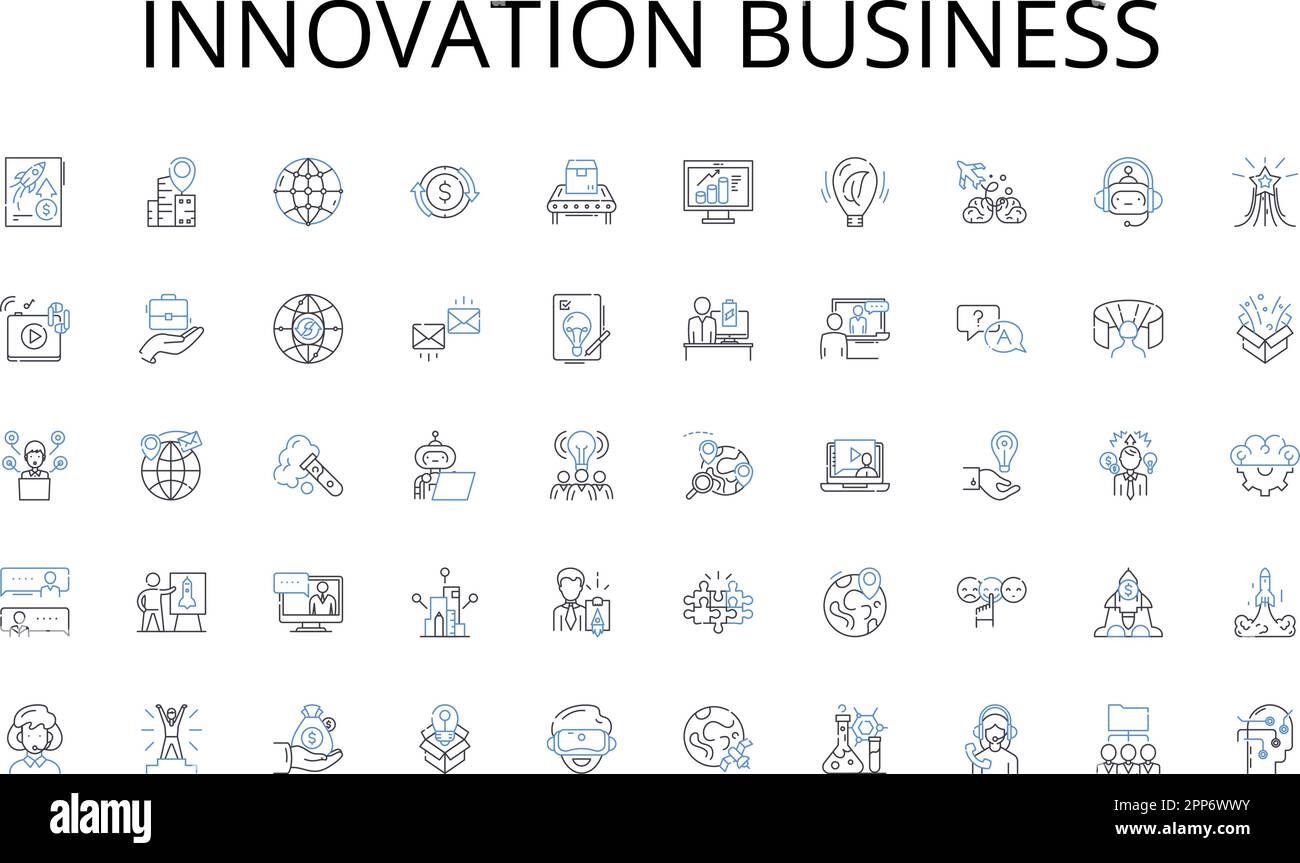 Innovation business line icons collection. Chronology, Schedule, Moment ... Innovation business line icons collection. Chronology, Schedule, Moment ...
