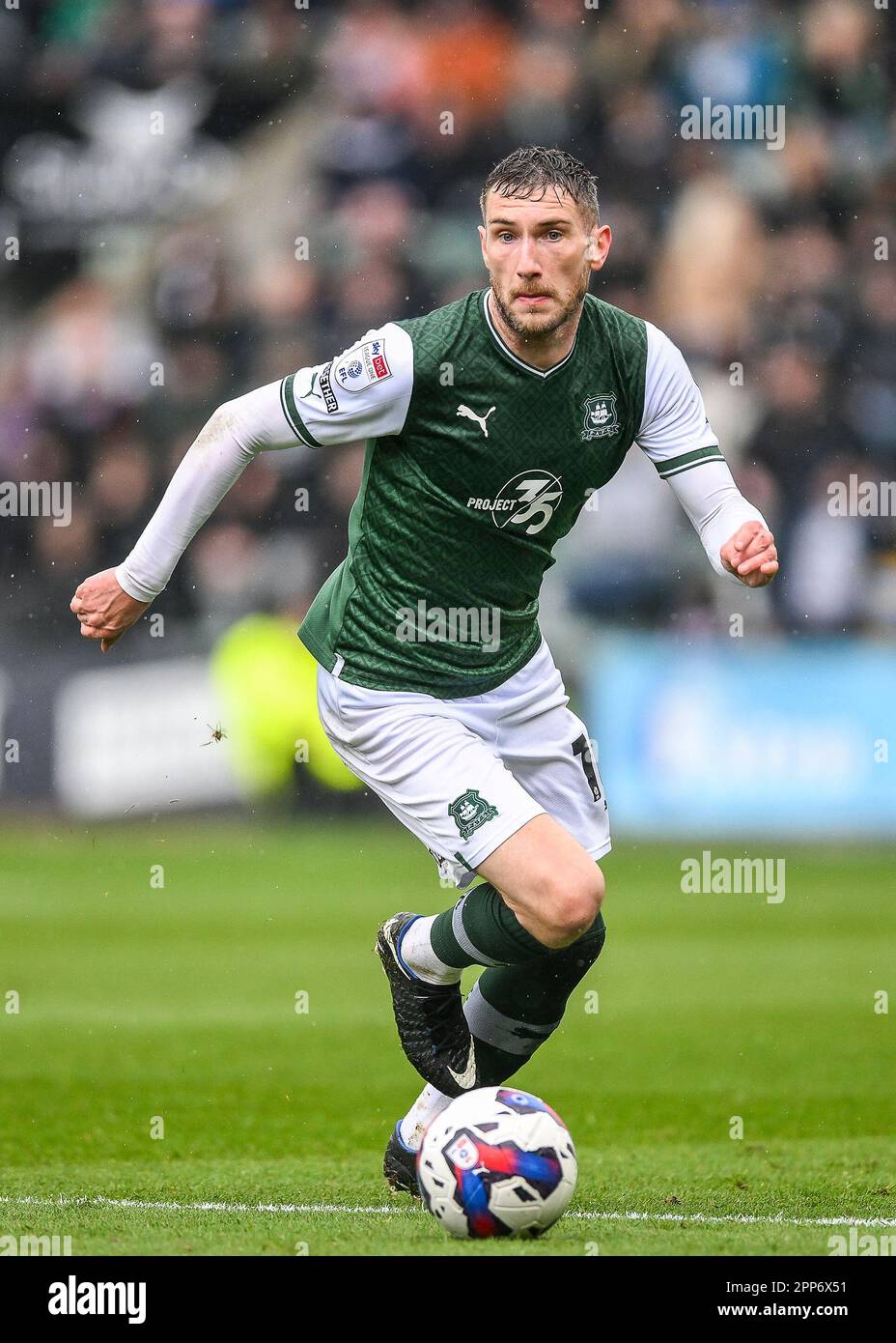 Danny Mayor #10 of Plymouth Argyle in action during the Sky Bet League ...