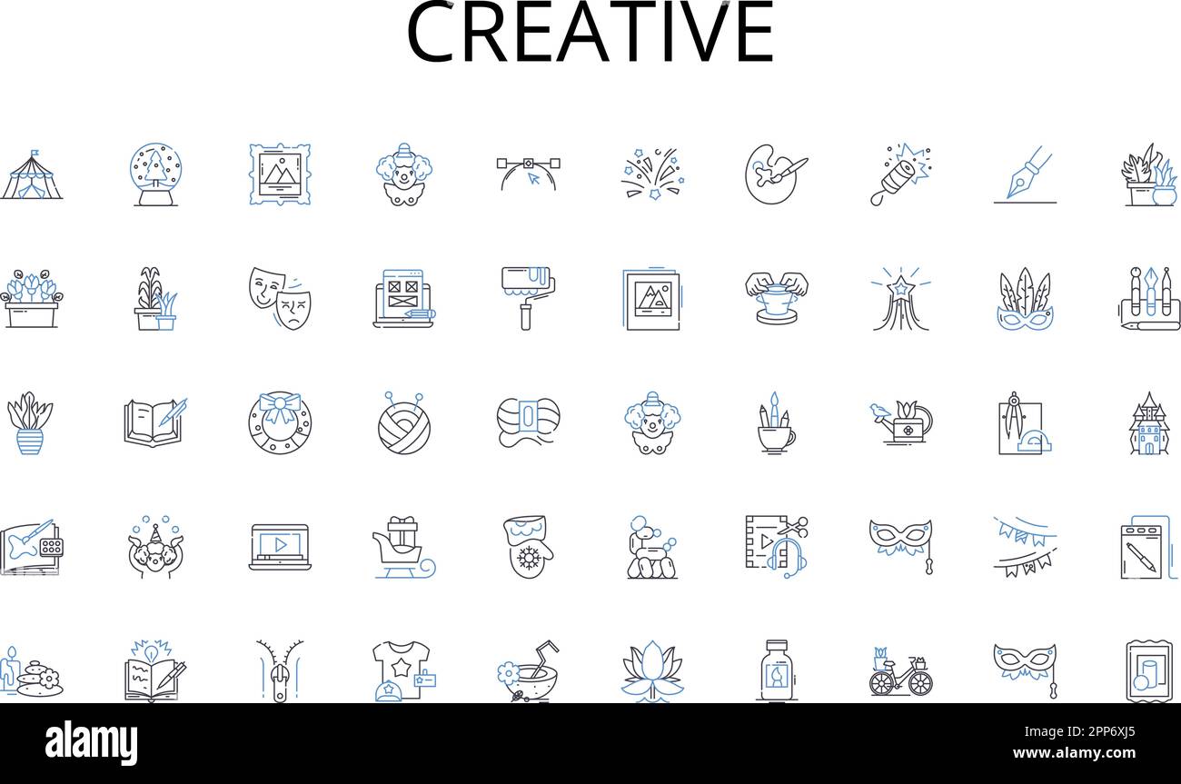 Creative line icons collection. Adventure, Beach, Cityscape, Culture ...