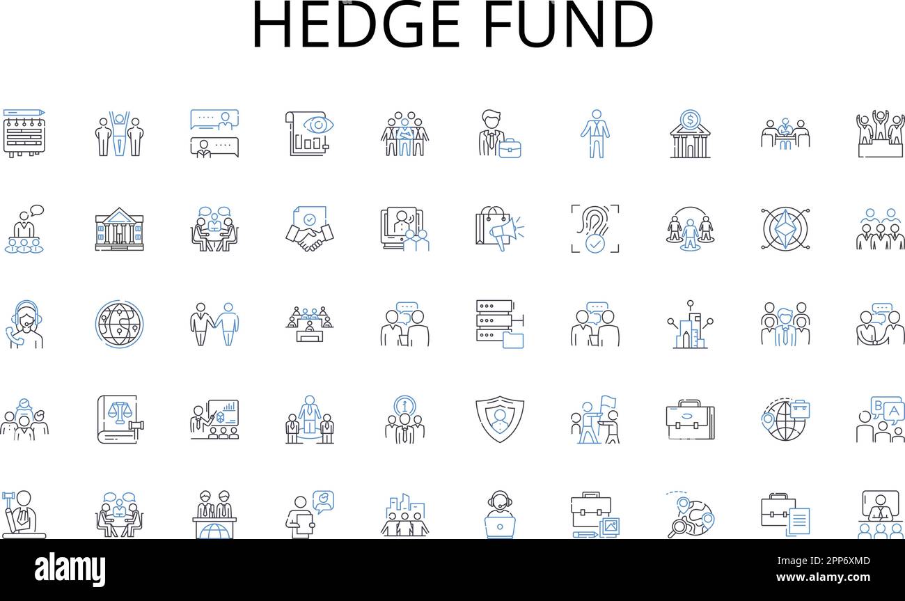 Hedge fund line icons collection. Telecommuting, Remote-working ...