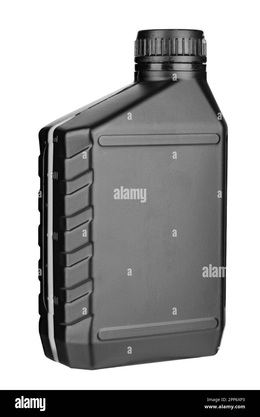 Plastic container for engine oil, isolated on white background. File ...