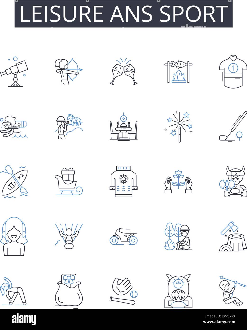 Leisure ans sport line icons collection. Collaboration, Nerking ...