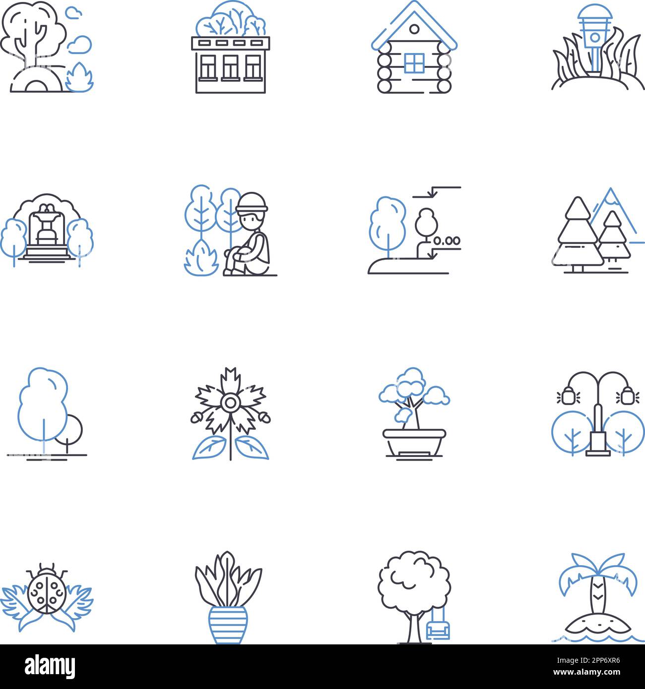 Timber line icons collection. Wood, Forest, Lumber, Trees, Logs, Planks ...