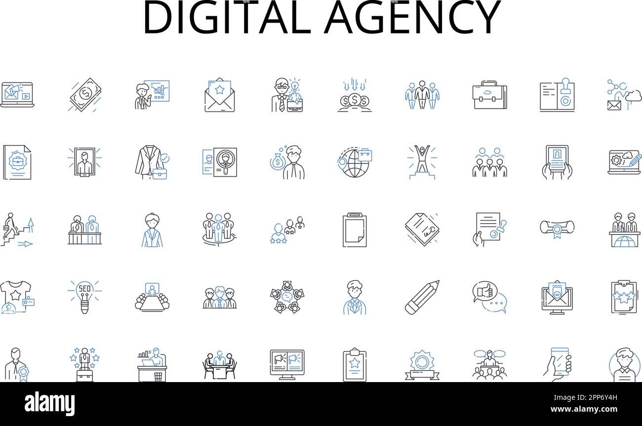 Digital Agency line icons collection. Sightseeing, Adventure, Culture ...
