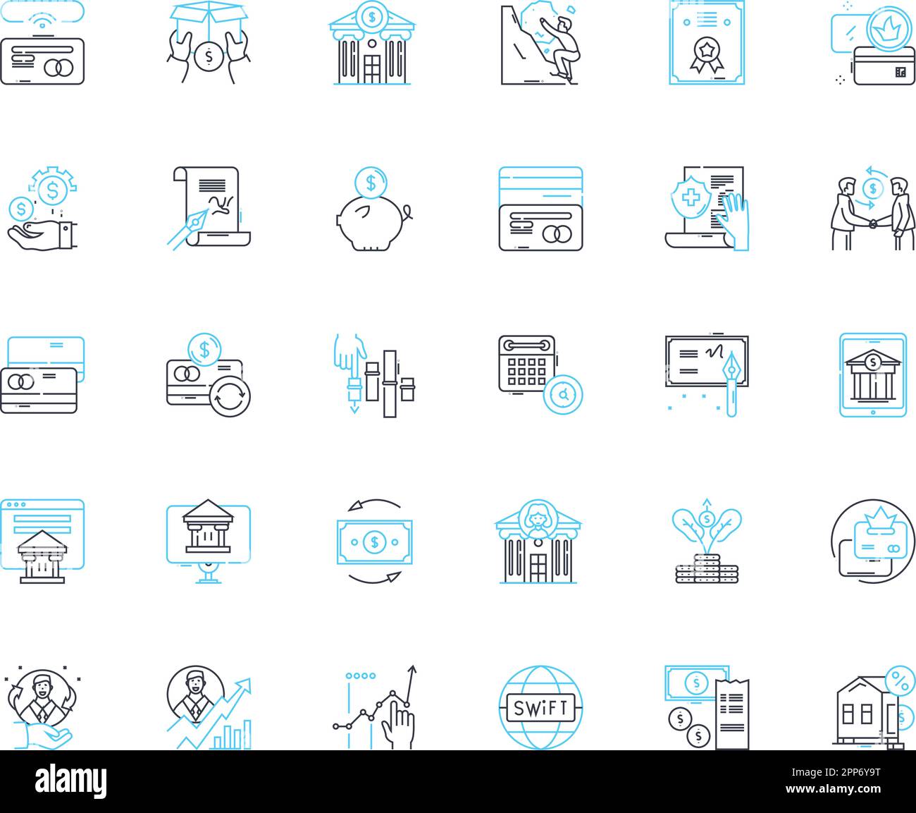 Financial markets linear icons set. Stocks, Bonds, Commodities, Futures ...