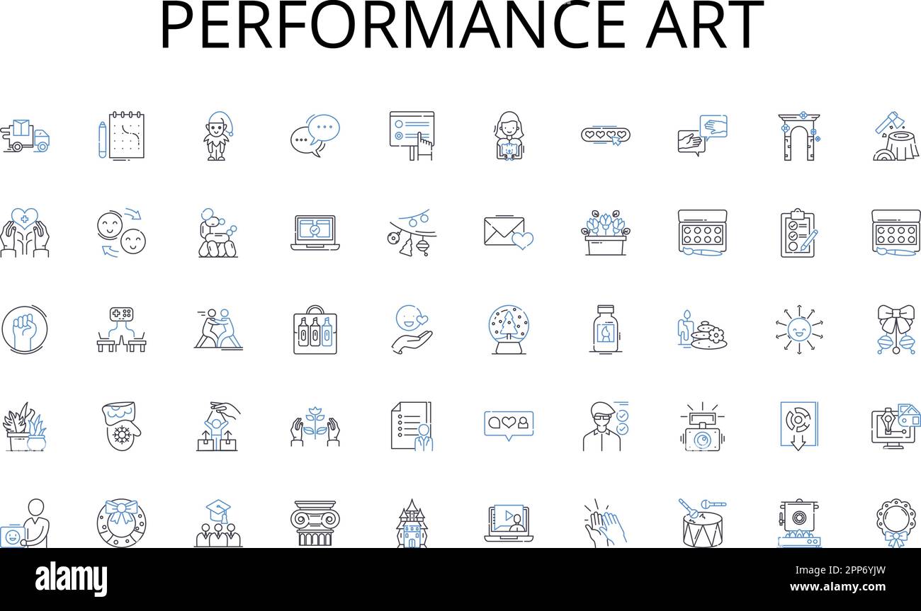 performance art line icons collection. Multimedia, Animation, Graphics ...