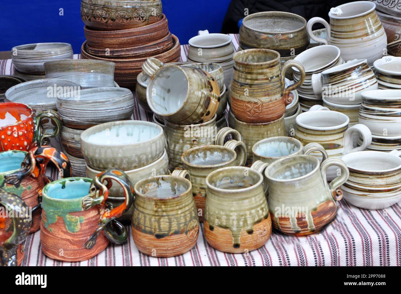 A variety of pottery made by folk craftsmen from clay Stock Photo - Alamy