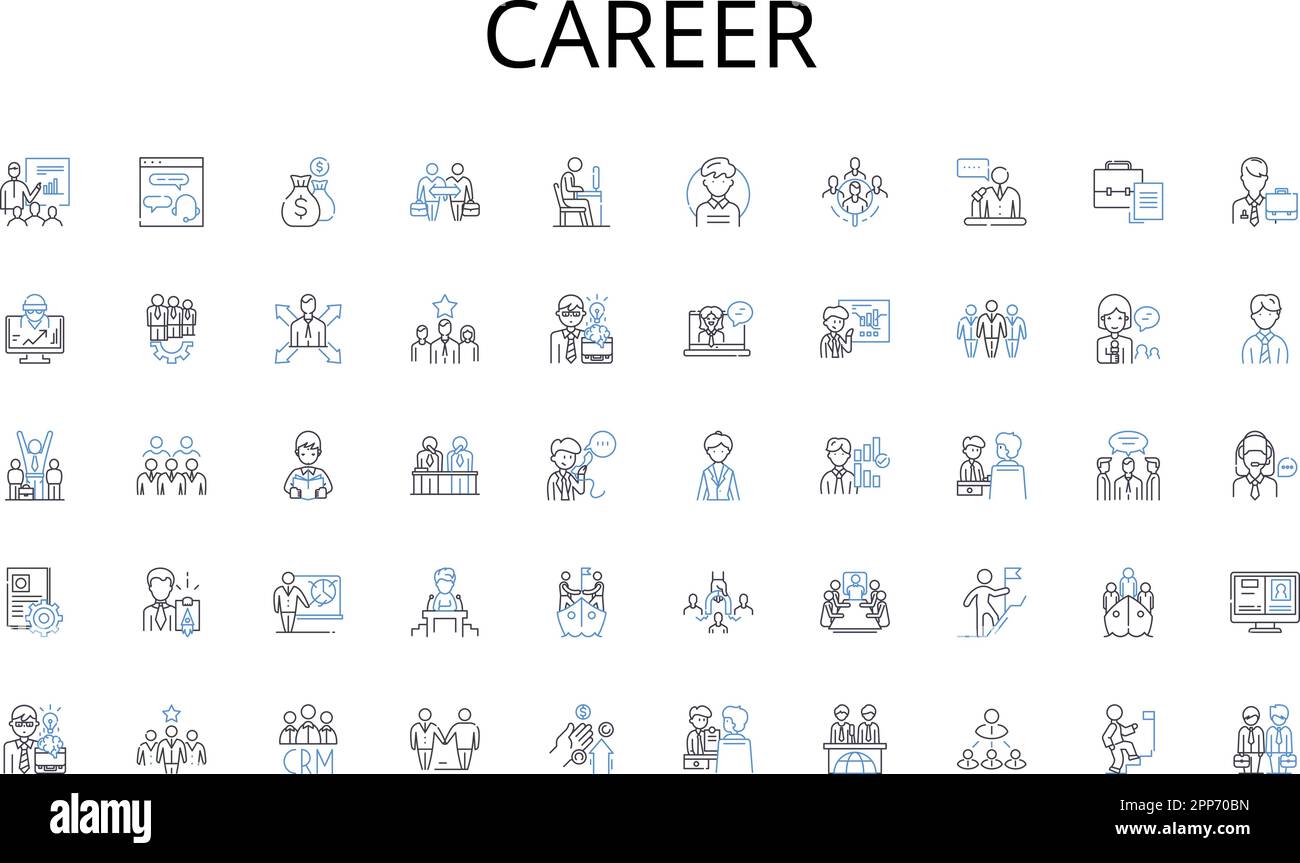 Career line icons collection. Mitigation, Analysis, Prevention ... Career line icons collection. Mitigation, Analysis, Prevention ...