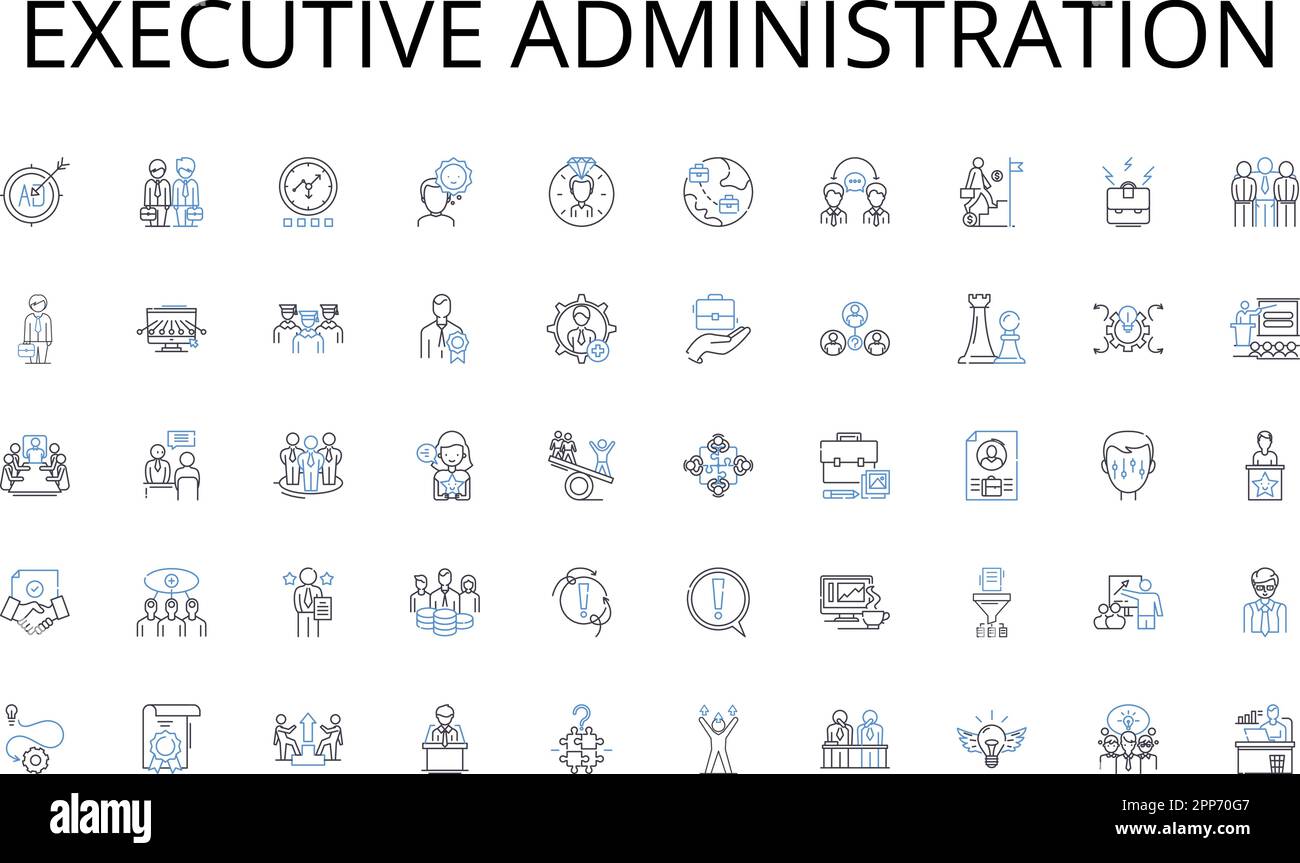 Executive administration line icons collection. Flavor, Cuisine ...
