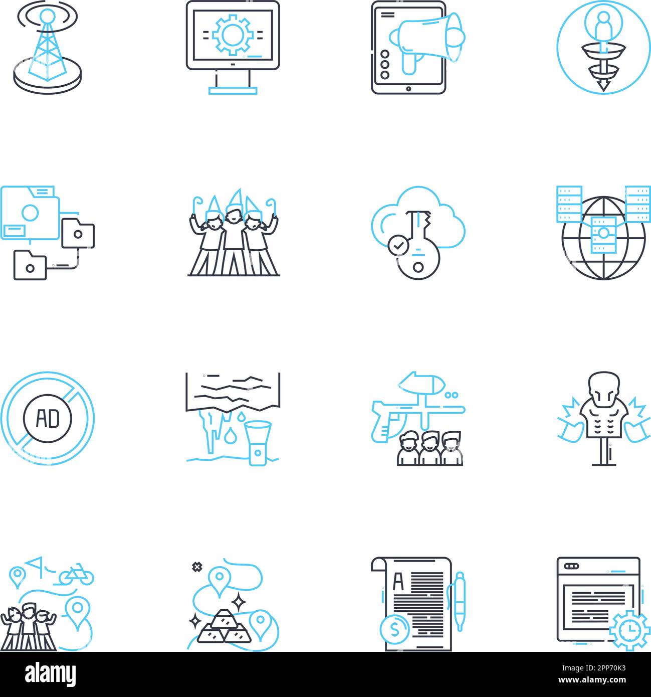 Linking Linear Icons Set Connection Bond Bridge Nerk Relationship Association Unity Line