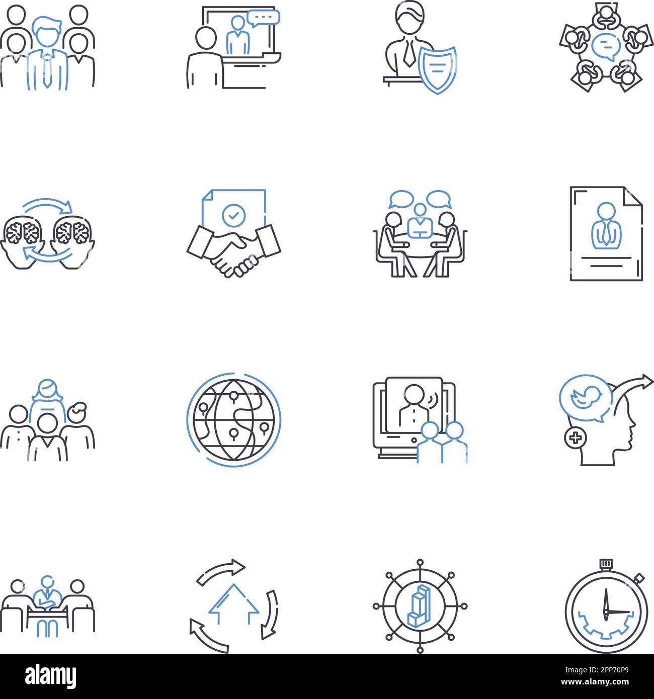 Governing body line icons collection. Authority, Management, Oversight, Leadership, Control ...