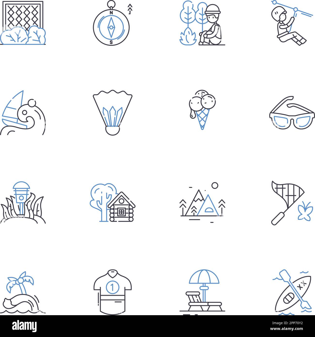 Weekend line icons collection. Relaxation, Adventure, Leisure, Fun ...