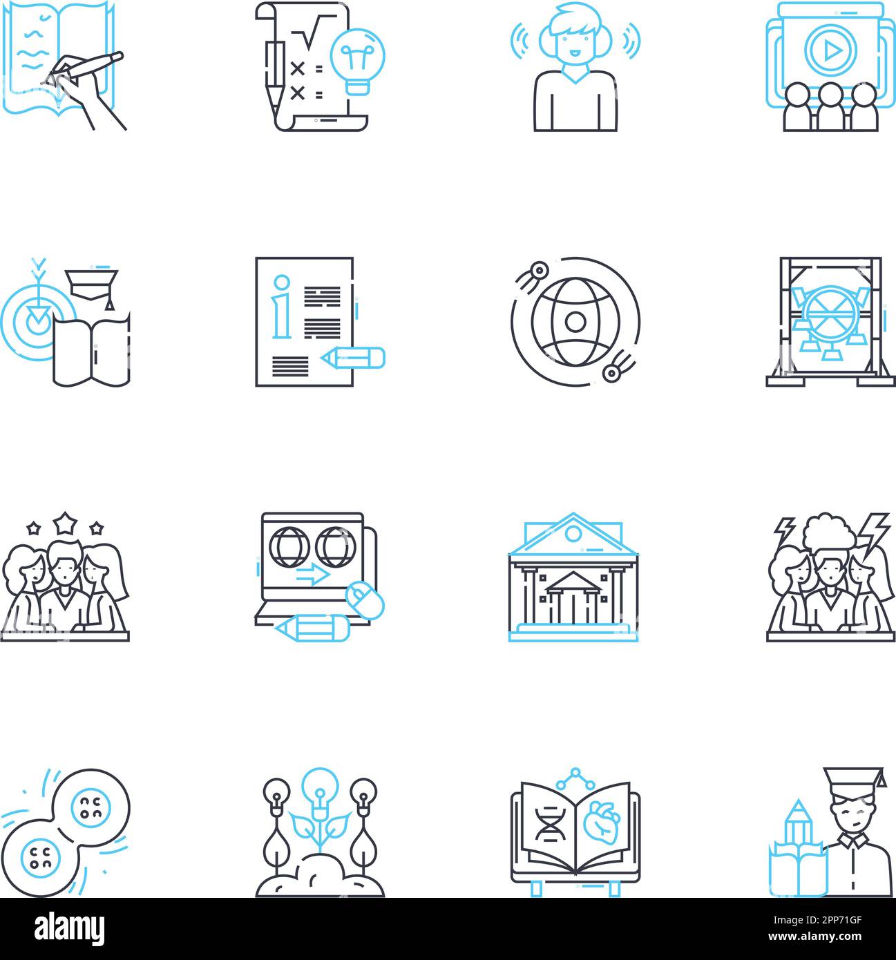 Resource Management Linear Icons Set Allocation Optimization Utilization Rationalization