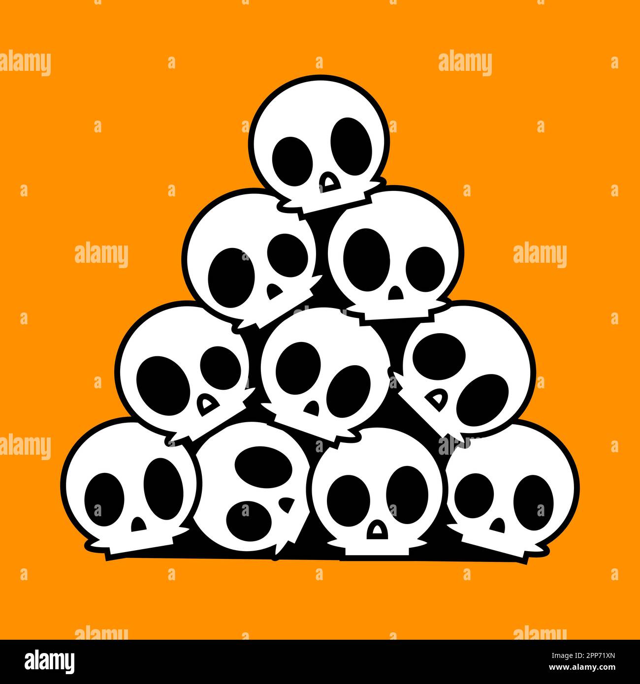 Skull and crossed bones. Simple icon. Stack of colorful isometric icons ...