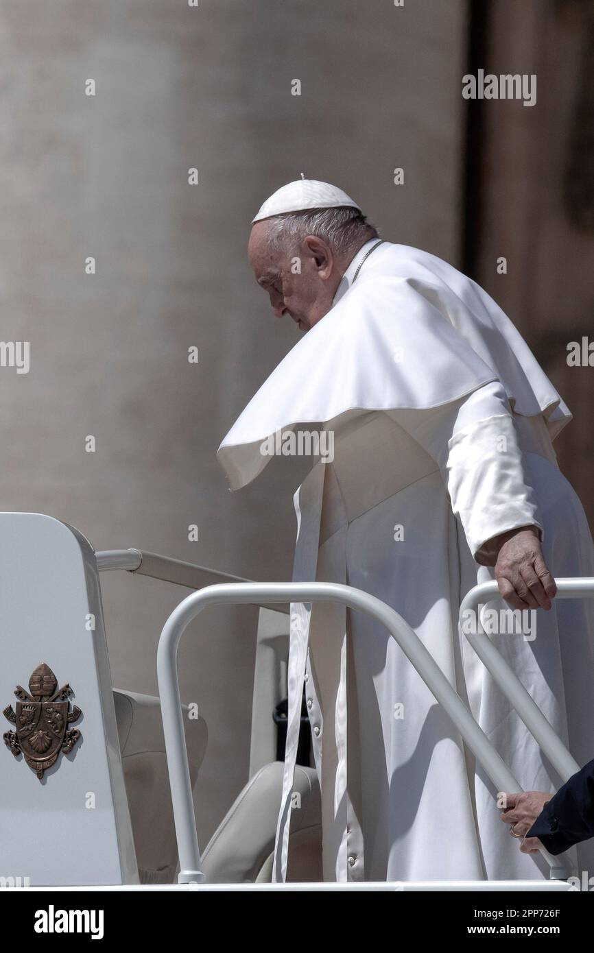 Vatican City, Vatican, 22 April 2023. Pope Francis meets with ...