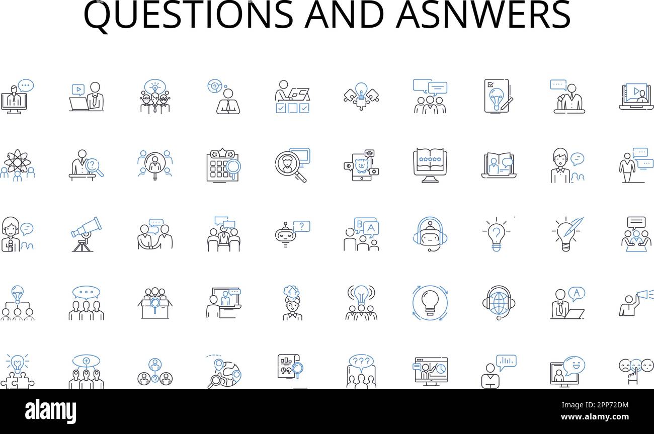 Questions and asnwers line icons collection. Cultivation, Irrigation ...
