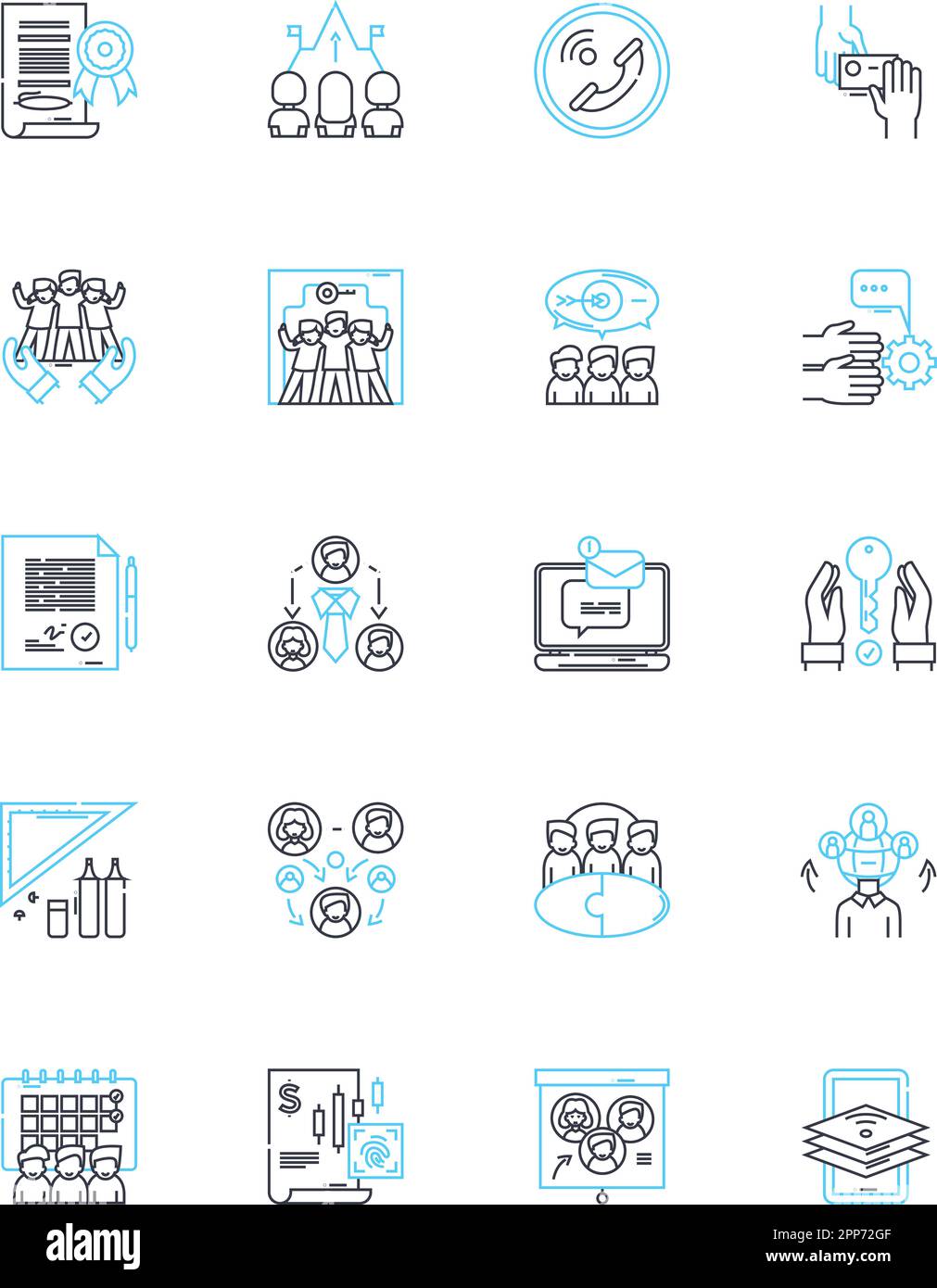 Institution linear icons set. Academia, Establishment, Organization ...