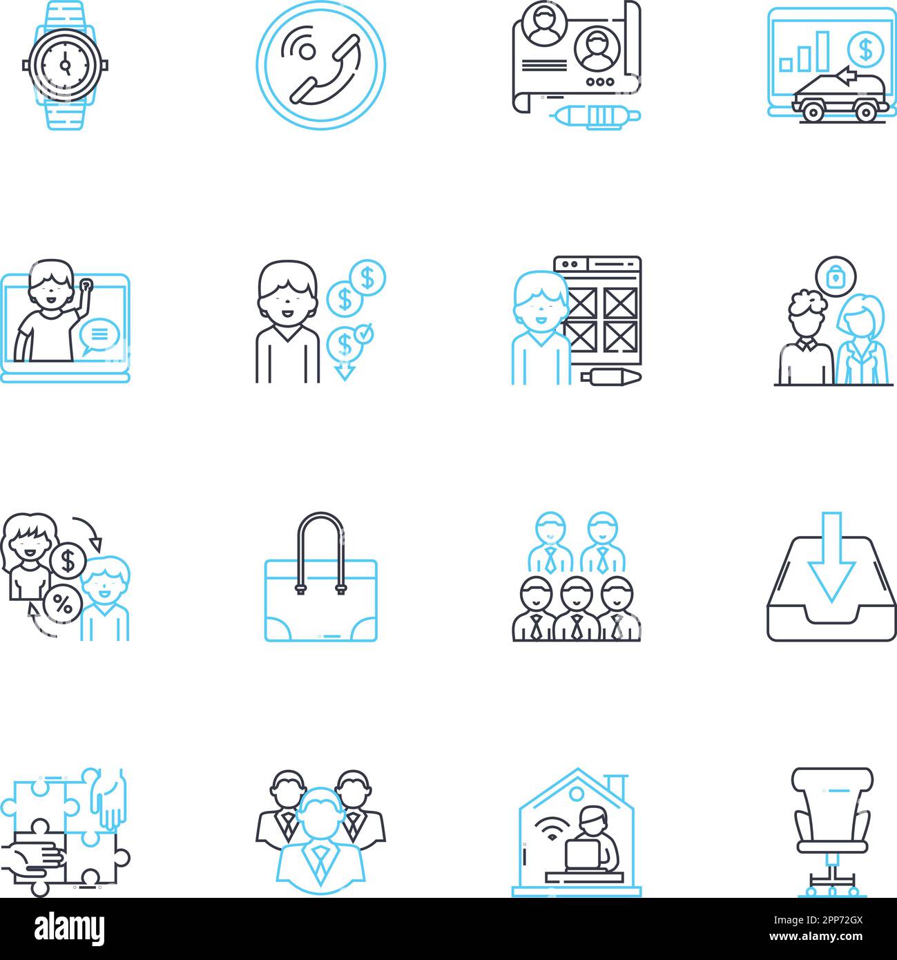 Mobile banking linear icons set. Convenience, Security, Efficiency ...