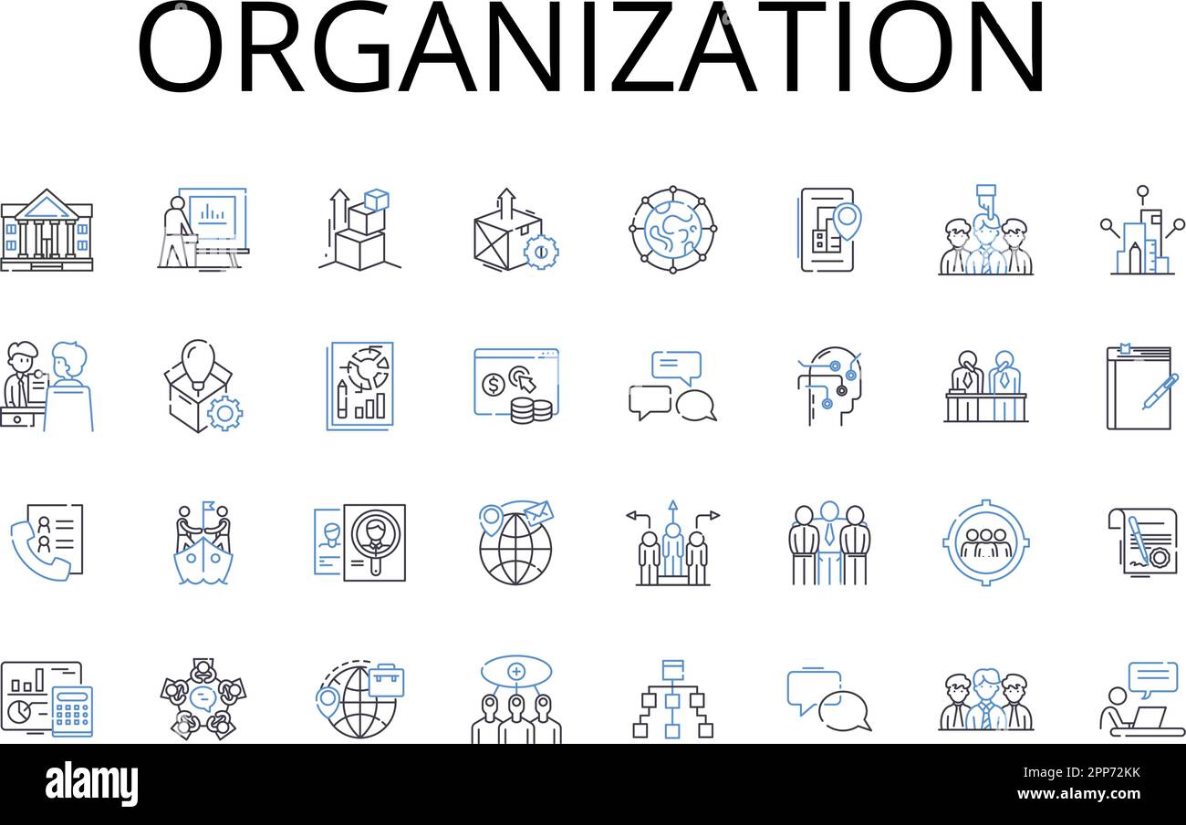 Organization line icons collection. Establishment, Company, Enterprise ...