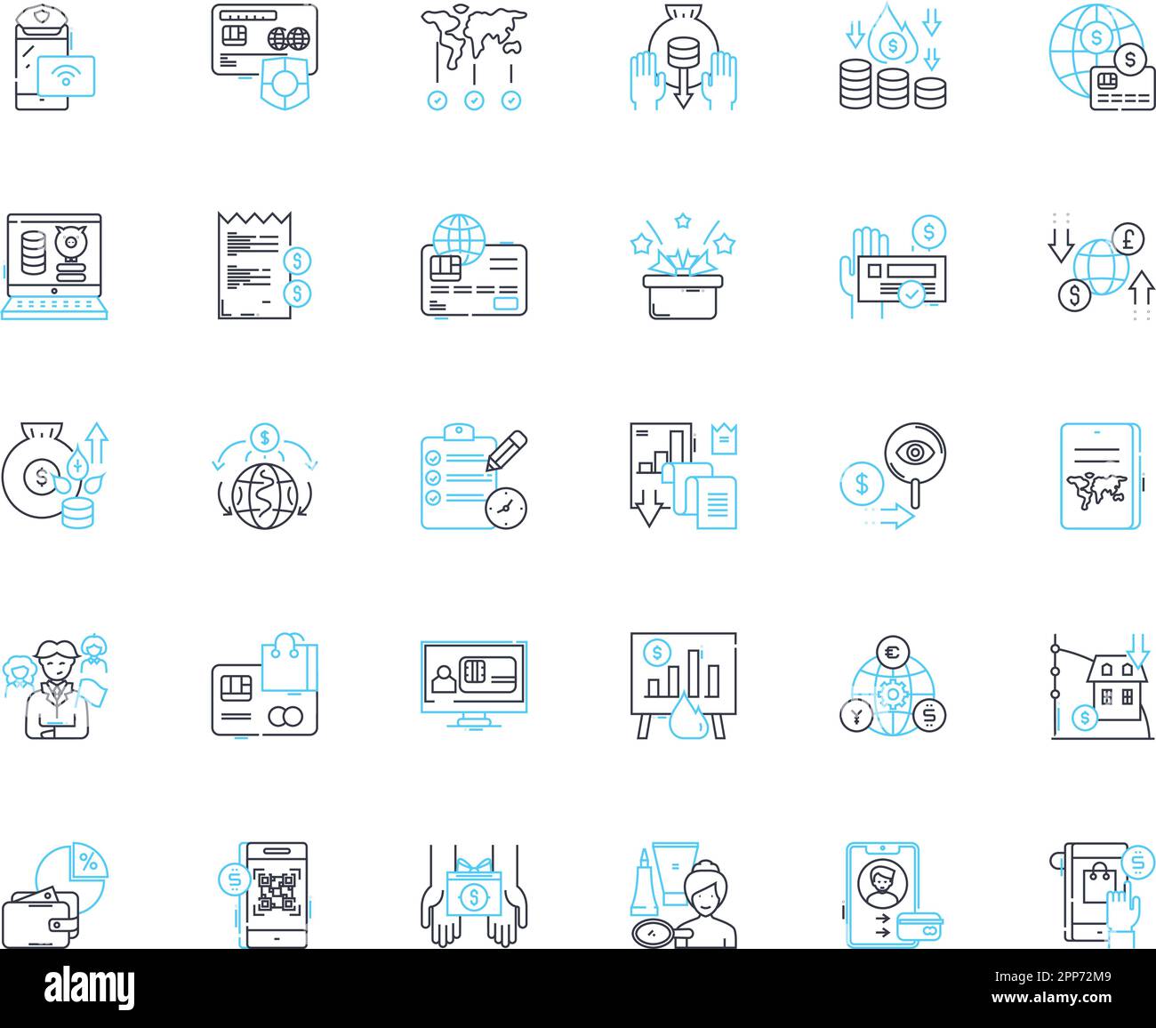 Automotive industry linear icons set. Car, Vehicle, Automobile, Design ...