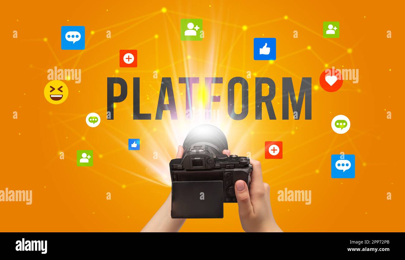 Using camera to capture social media content Stock Photo - Alamy