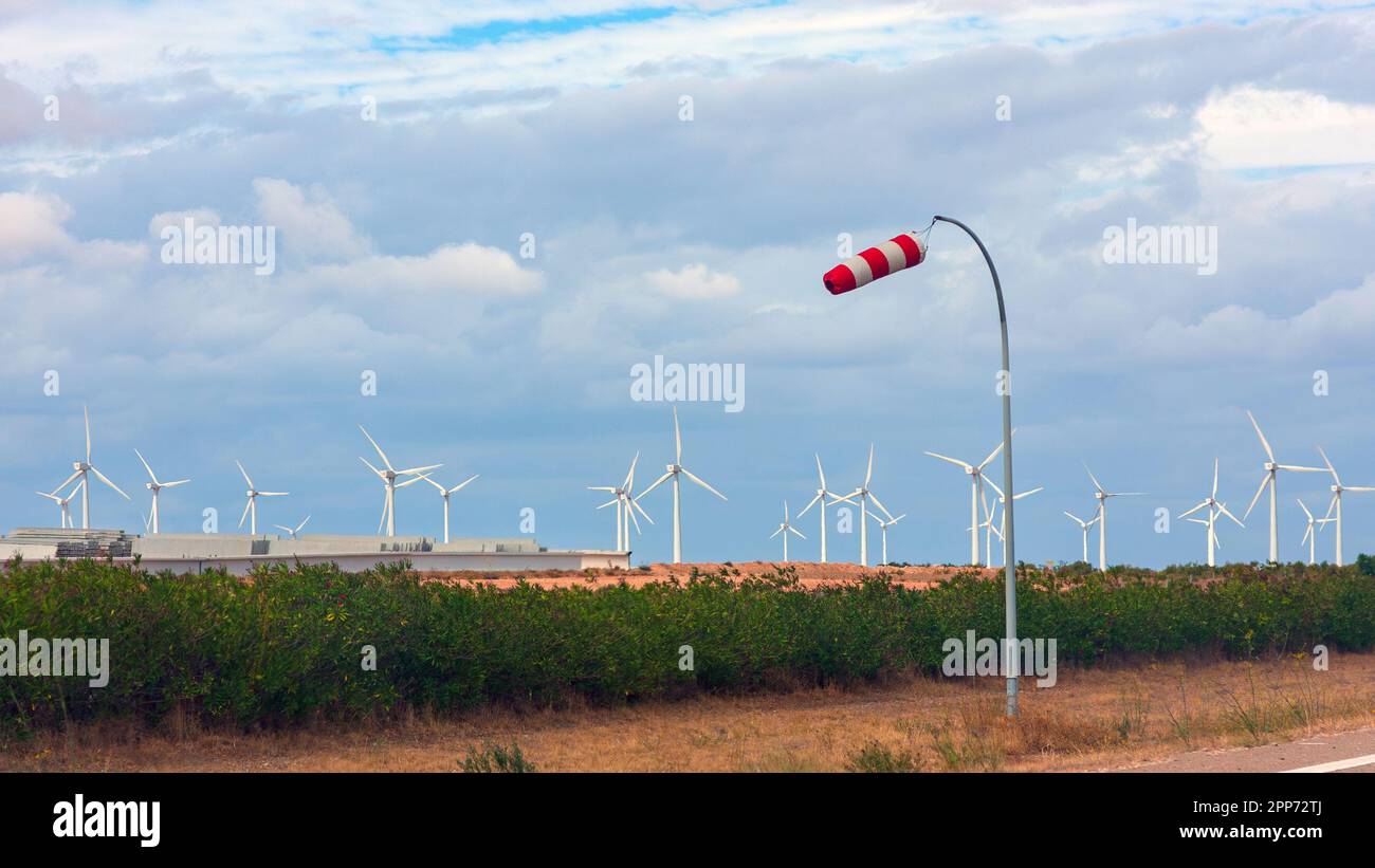 Wind turbines in a wind farm, Catalonia, Spain Stock Photo - Alamy
