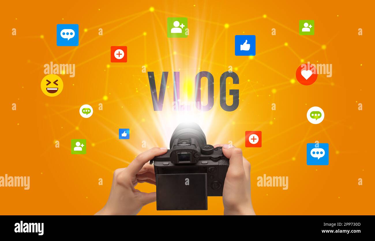 Using camera to capture social media content Stock Photo - Alamy