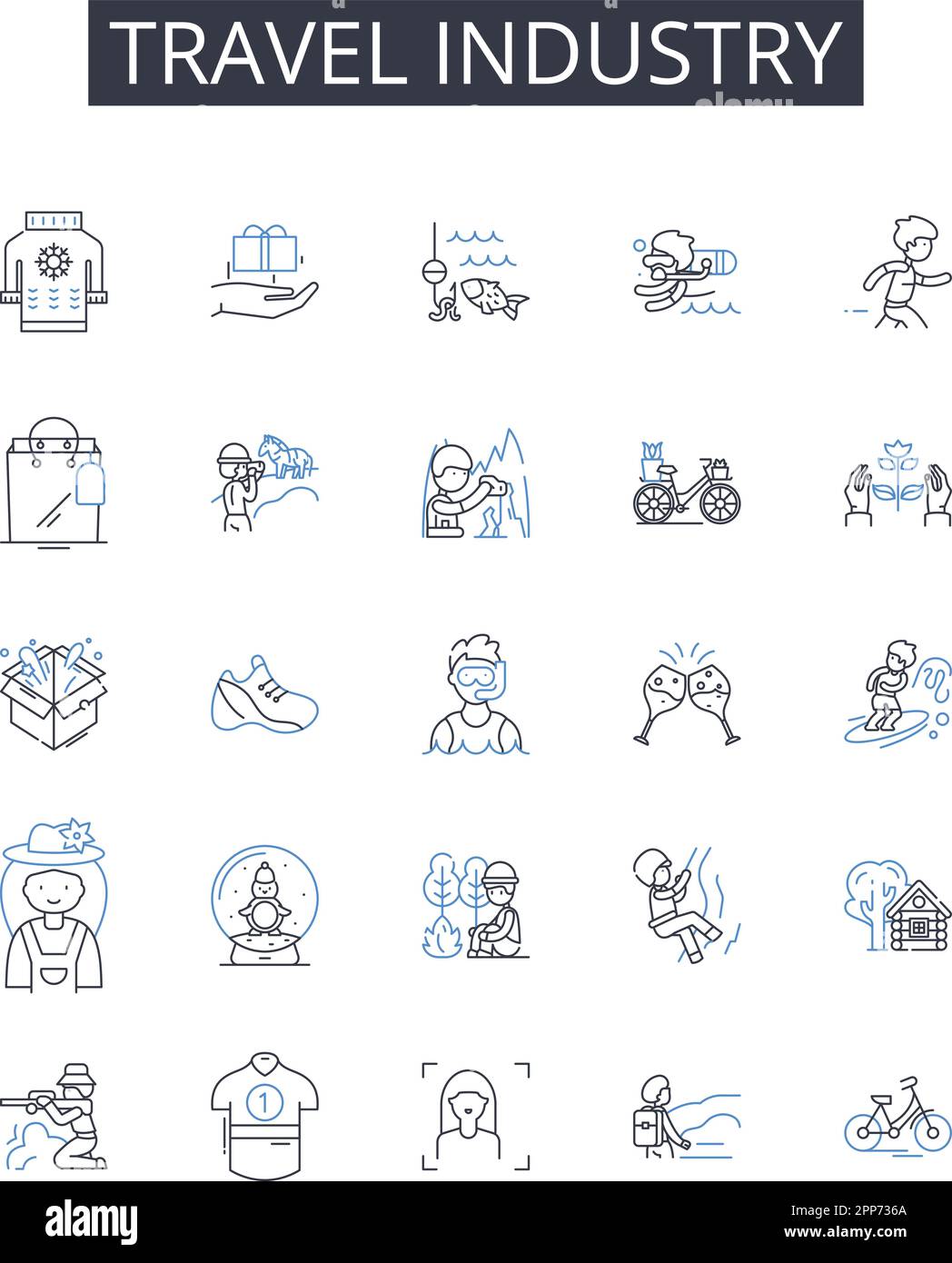 Travel industry line icons collection. Tourism, Hospitality industry ... Travel industry line icons collection. Tourism, Hospitality industry ...