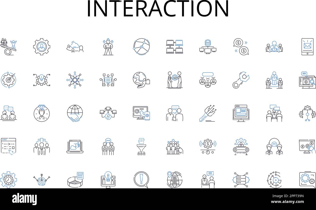 Interaction line icons collection. Mastery, Expertise, Proficiency ...